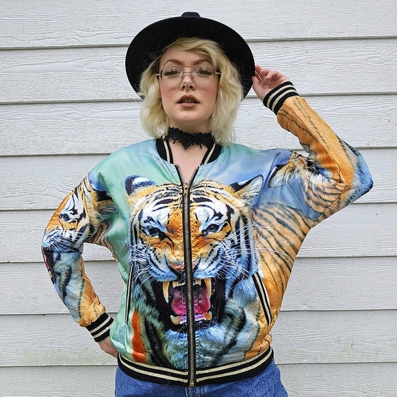Jackets & Coats | Tiger Bomber Jacket By Sj Fashions Streetwear Urban ...